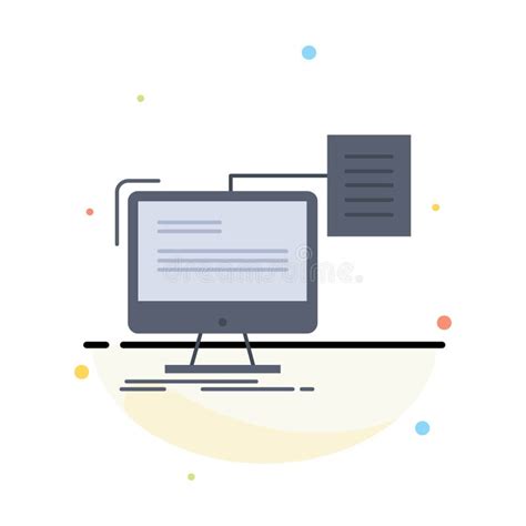 Resume Storage Print Cv Document Flat Color Icon Vector Stock Vector Illustration Of