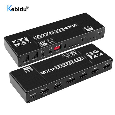 4k 60hz 4x2 Hdmi Compatible Matrix Switch Splitter Grandado