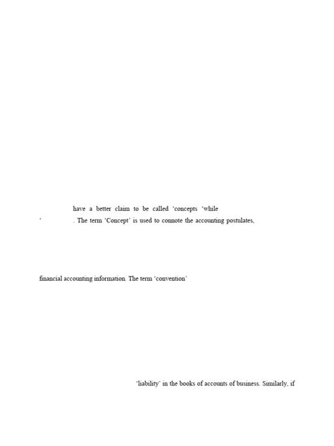 Concepts And Conventions Pdf Going Concern Expense