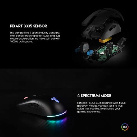 Fantech HELIOS XD3 MACRO Gaming Mouse | Midas Computer Center