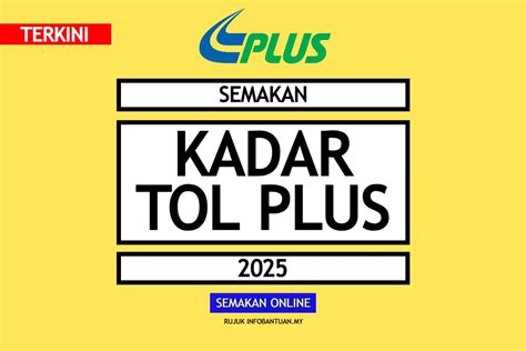 Kadar Tol Plus 2025 Semak Harga Terkini
