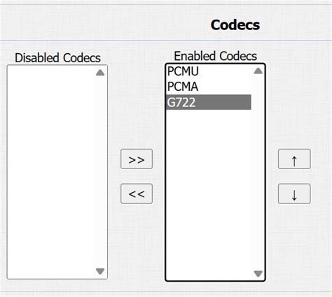 Audioand Video Codec Configuration For Sip Calls