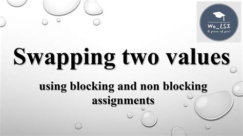 swapping of two values blocking and non blocking assignments verilog