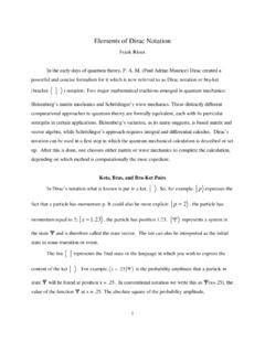 Elements Of Dirac Notation College Of Saint Elements Of Dirac Notation College Of Saint