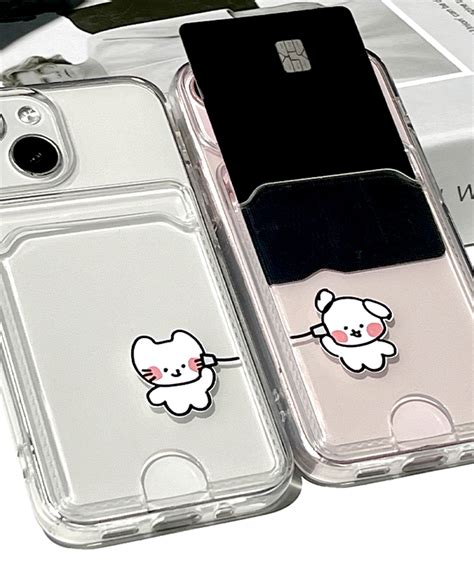 [포켓젤리] 커플 코너 종이컵 댕냥이 ☎ 카드수납 케이스 폰케이스 귀여운 우정 우정템 커플템 선물 추천 앙큼 킹받는 에이블리