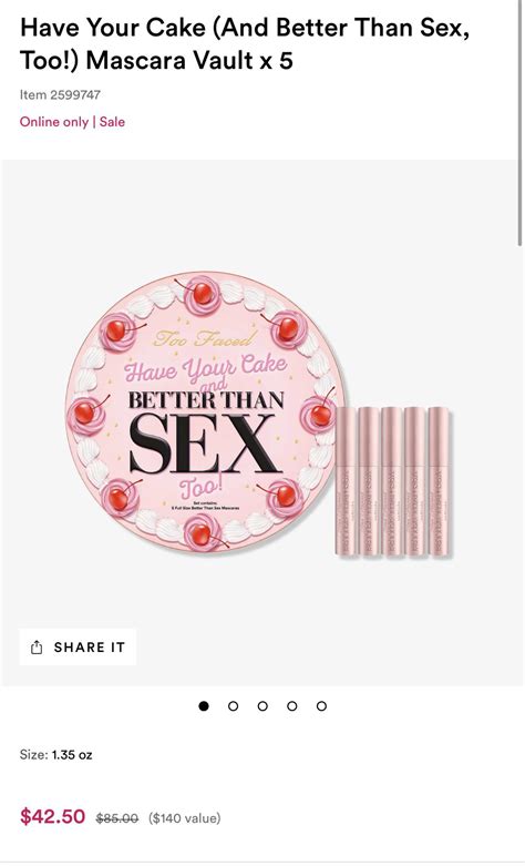 Ulta Too Faced Have Your Cake And Better Than Sex Too Mascara