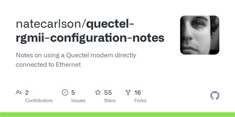 GitHub Natecarlson Quectel Rgmii Configuration Notes Notes On Using A Quectel Modem Directly