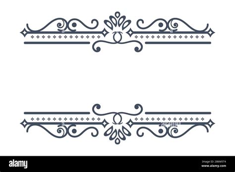 Text Floral Decorations Symmetric Typographic Elements Isolated On