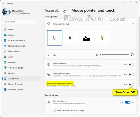 Enable Or Disable Mouse Pointer Shadow In Windows 11 Windows 11 Forum