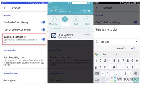 Microsoft To Do Now Lets You Add Tasks From Notification Bar Android