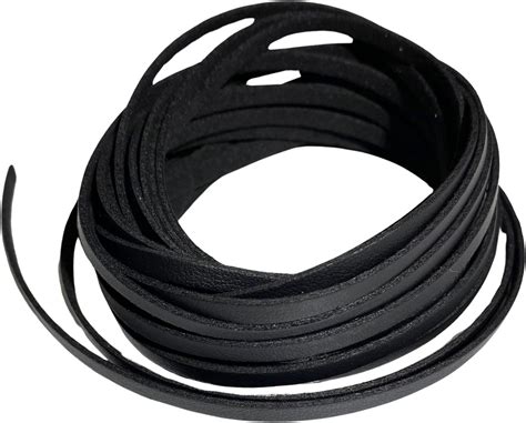 4 Mm Flat Leather Cord 5 Yards 5 Meters Strip Cord