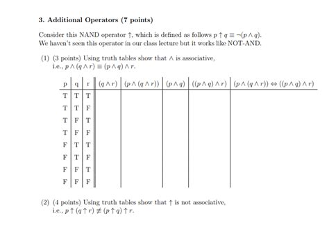 Solved 3 Additional Operators 7 Points Consider This Nand