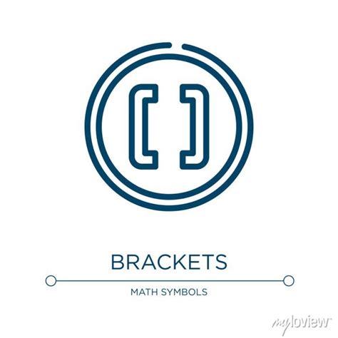 Brackets Icon Linear Vector Illustration From Math Symbols Collection