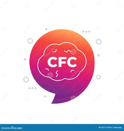 CFC Or Freon Vector Icon With A Cloud Stock Vector Illustration Of Environment Depletion