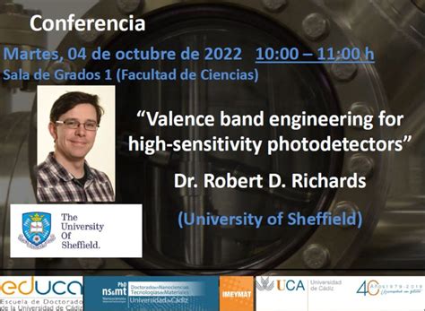 Conferencia Valence Band Engineering For High Sensitivity Photodetectors” 0410 Instituto Imeymat