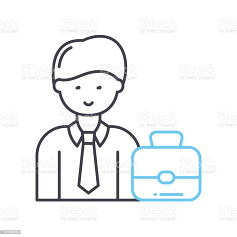사업가 라인 아이콘 개요 기호 벡터 일러스트 레이 션 개념 기호 개념에 대한 스톡 벡터 아트 및 기타 이미지 개념 검색 경영자 Istock