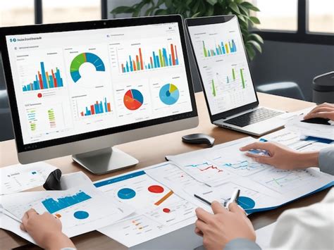 Premium Photo Data Analyst Using Data Analytics Kpi Dashboard