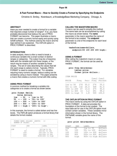 A Fast Format Macro How To Quickly Create A Format By Specifying The