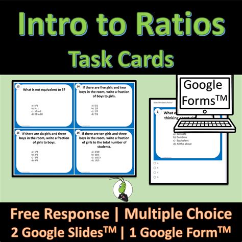 Ratio Introduction Pre Algebra Task Cards Printable Google Classful