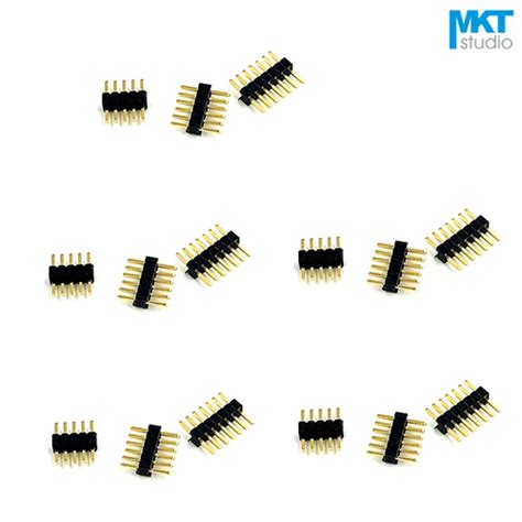 100Pcs 1 27mm Pitch Single Row PTH Male Pin Header Strip For Arduino 11P 12P 13P 14P 15P 16P 17P