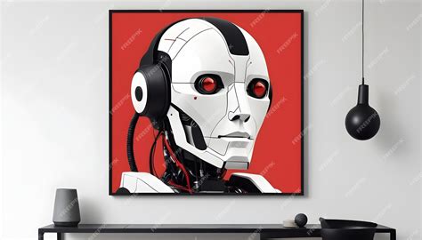 3d Rendering Of An Android Robot Portrait Premium Ai Generated Image