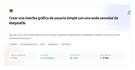 Crear Una Interfaz Gráfica De Usuario Simple Con Matplotlib