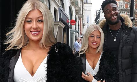 Love Islands Jess Gale Flaunts Her Ample Cleavage While Out With Beau