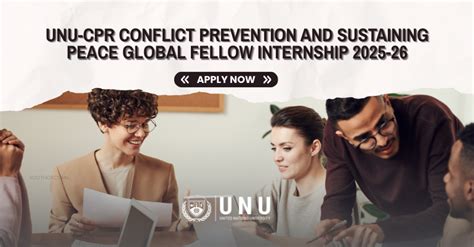 Conflict Prevention And Sustaining Peace Global Fellow Internship 2025 26