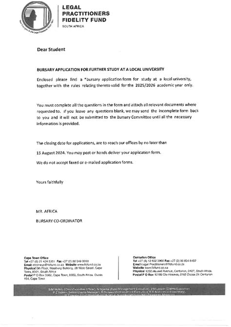 2025 2026 Post Grad Apllication Form Legal Practitioners Your