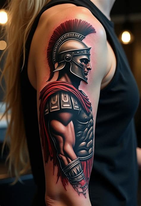 Gladiator Tattoo Bold Ink Design Cozy Vibes