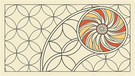 Spiral Shell Pattern Natural Design Vector Design Vector Design