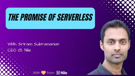 sriram subramanian on linkedin the promise of serverless