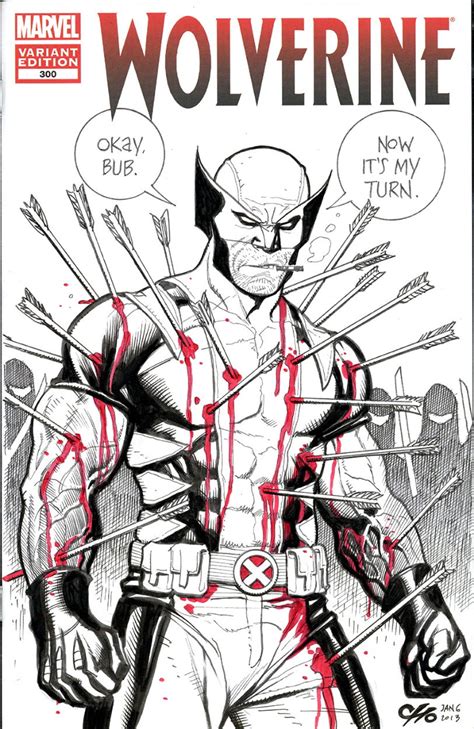 Frank Cho Raffle Art Wolverine Sketch Cover In Frank Chos X Men