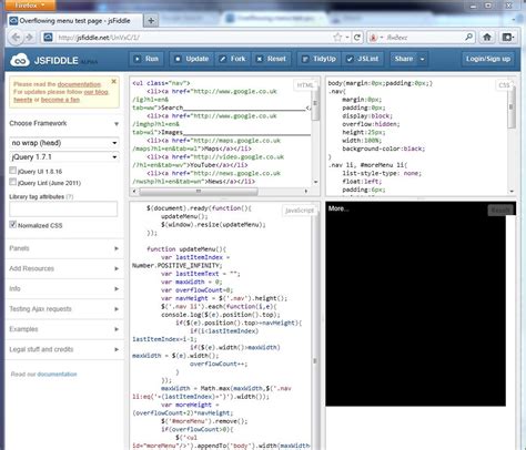 Javascript Why Overflowing Menu Is Working Bad When There Are 0 Items