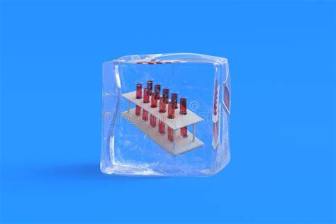 Test Tubes In Ice Cube Stock Illustration Illustration Of Laboratory