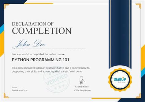 Free Python Programming Beginners Course Online Certificate Course