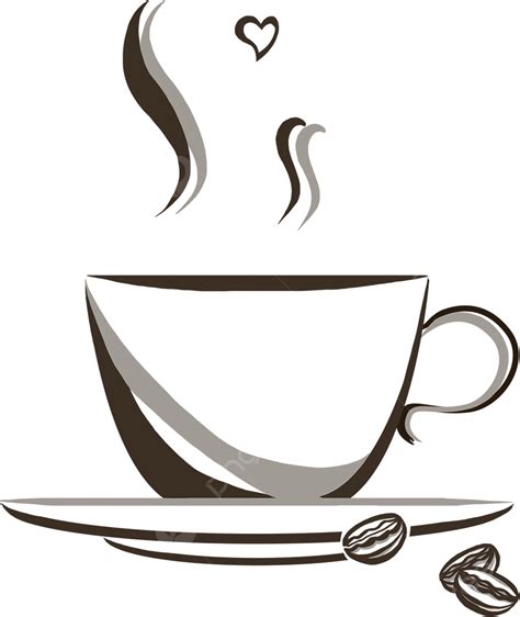 추상 손으로 그린 커피 일러스트 실루엣 커피 커피 콩 뜨거운 공기 굽힘 Png 일러스트 및 Psd 이미지 무료 다운로드 Pngtree
