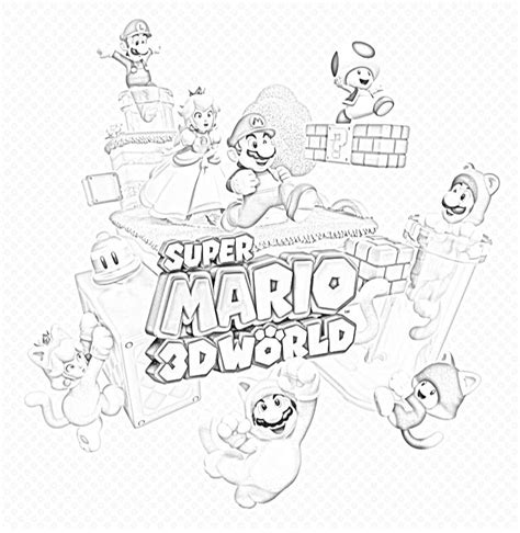 Super Mario 3d World Coloring Coloring Pages