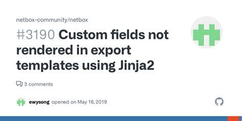 Custom Fields Not Rendered In Export Templates Using Jinja2 · Issue