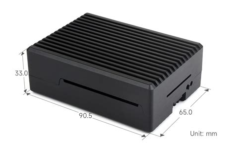 Aluminum Stripe Grooved Case For Raspberry Pi 5 Built In Cooling Fan And Heatsinks Pishop Ca