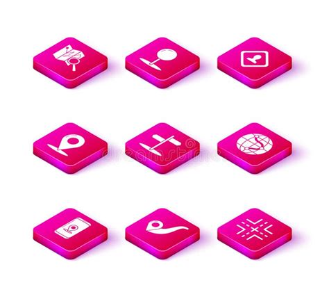 Set Infographic Of City Map Navigation Route Location Map Pin Road Traffic Sign Location The