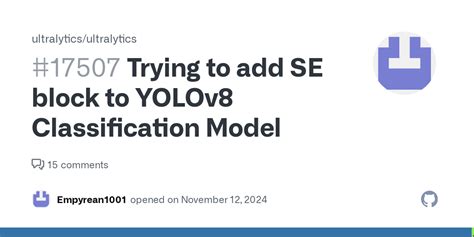Trying To Add Se Block To Yolov8 Classification Model · Issue 17507