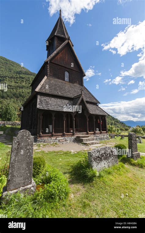 Unesco World Heritage Site Urnes Stave Church High Resolution Stock