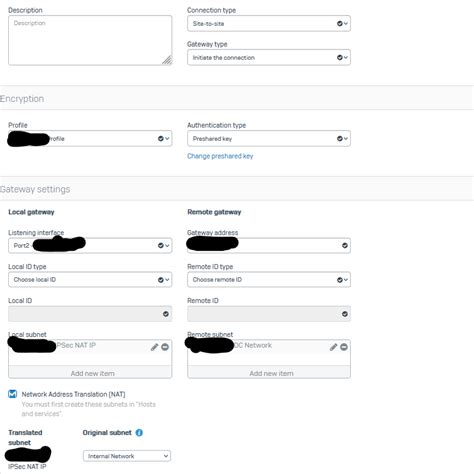Ipsec Using Nat Add Multiple Local Network Discussions Sophos