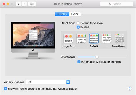 yosemite what are the effective scaling modes on osx with a 4k