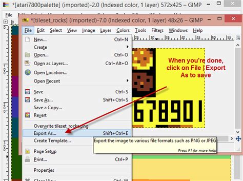 Creating 7800basic Compatible Graphics Images With Gimp Atari 7800 Programming Atariage Forums
