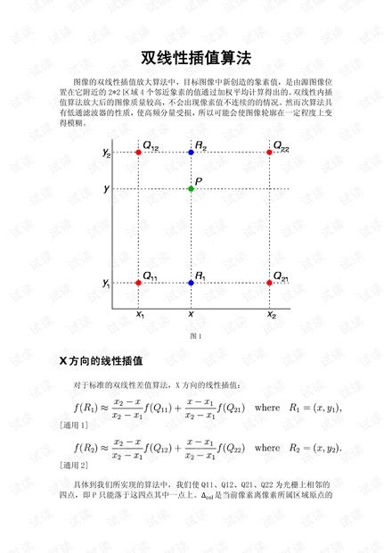 图像双线性插值算法原理与VC实现 资源 CSDN下载