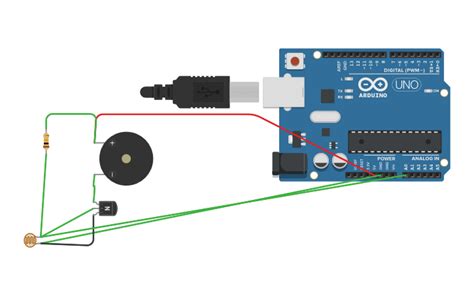 Circuit Design Motion Detector Security System Tinkercad