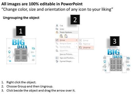 Business Diagram Different Forms Of Big Data Structured And Unstructured Data Ppt Slide