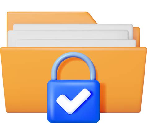 3d document folder with padlock 35714877 png